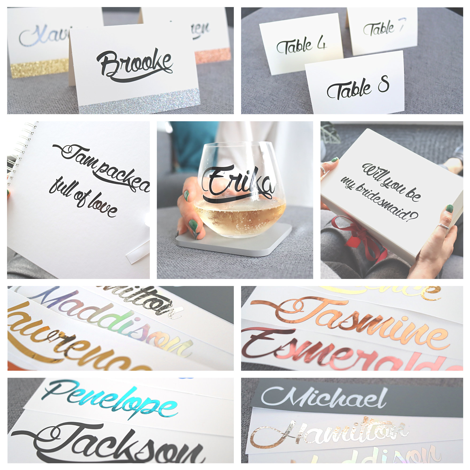 Custom Scrapbook Lettering - Calligraphy Vinyl Decal for Scrapbooking ...