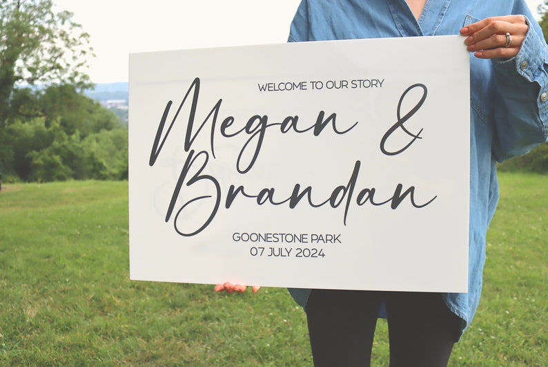 Wedding Welcome Sign Handwritten Vinyl Decal Scripture Sign - Etsy