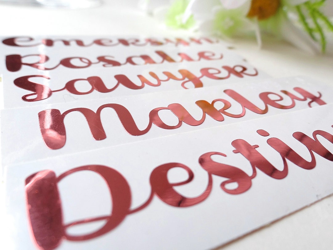Vinyl Name Labels - Custom Text Stickers - Personalised Lettering - Etsy