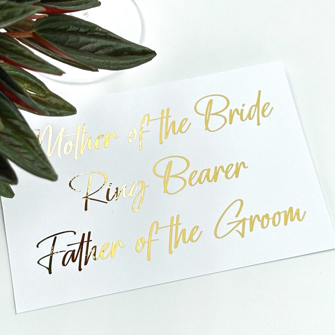 Custom Calligraphy Vinyl Stickers for Wedding Decor and Gifts - Etsy