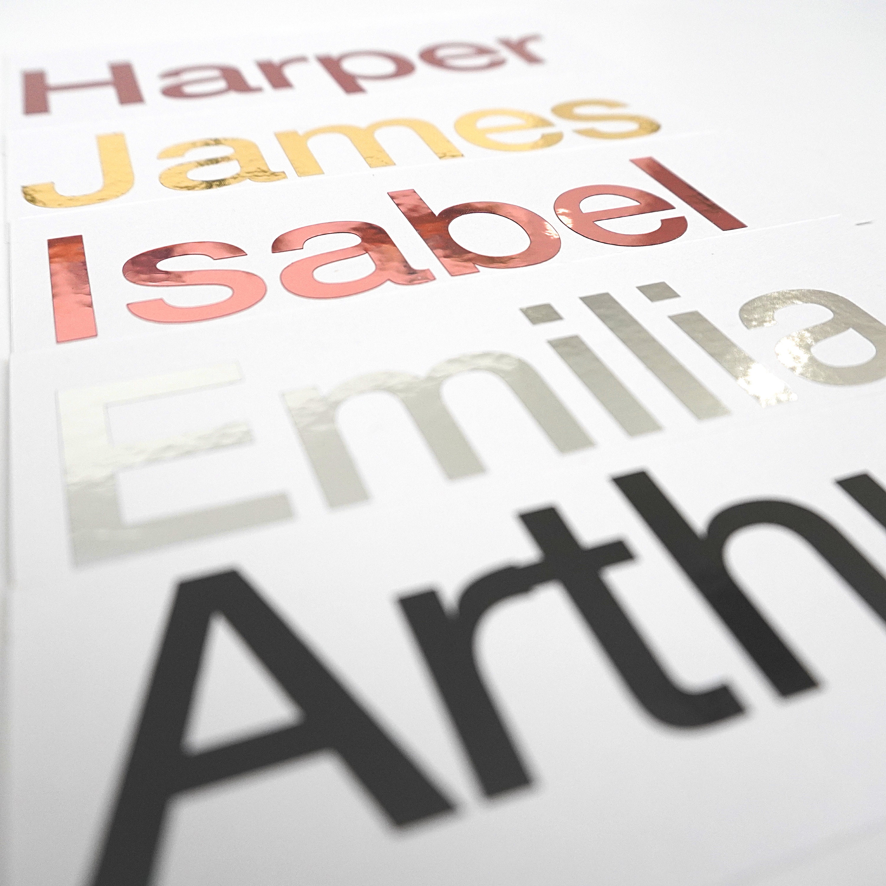 Custom Vinyl Name Stickers Calligraphy Decals Champagne | Etsy