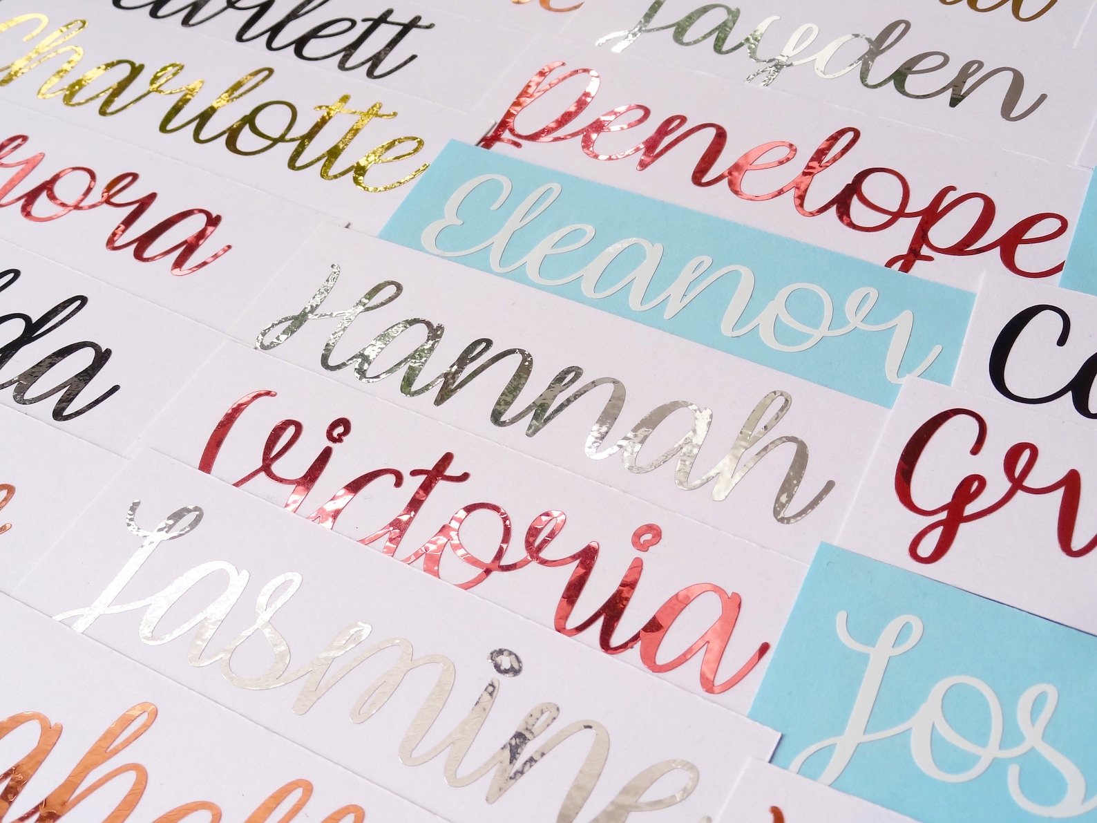 Hand Lettering Vinyl Stickers Name Tags Wedding Decor | Etsy