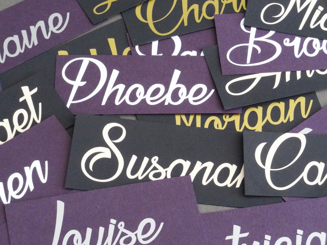 Handwritten Vinyl Stickers Calligraphy Name Decals Custom - Etsy