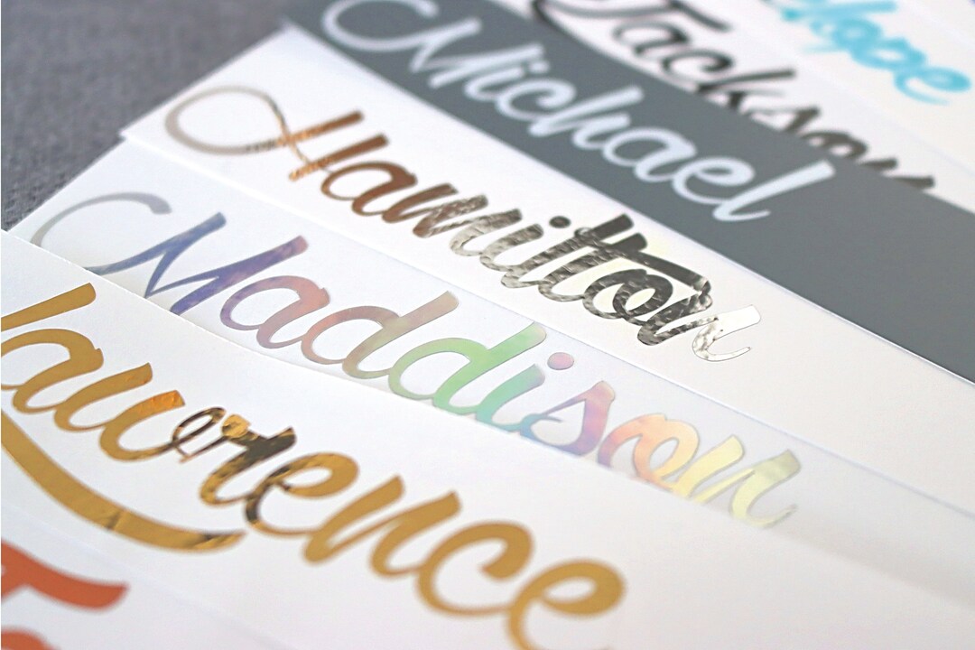Custom Handwritten Name Decals, Personalised Calligraphy, Vinyl ...