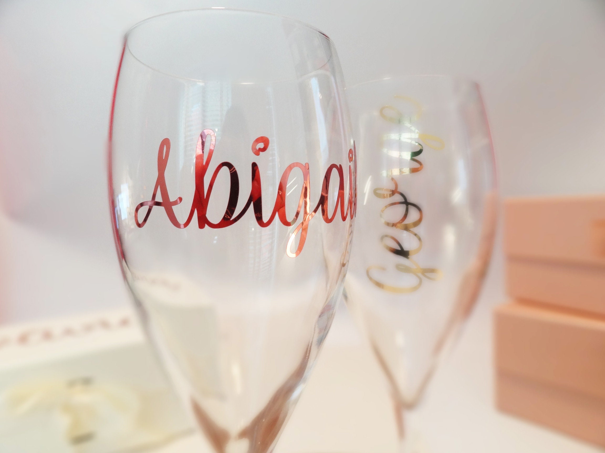 Table Setting Wedding Name Tag Wine Glass Decal Custom - Etsy UK