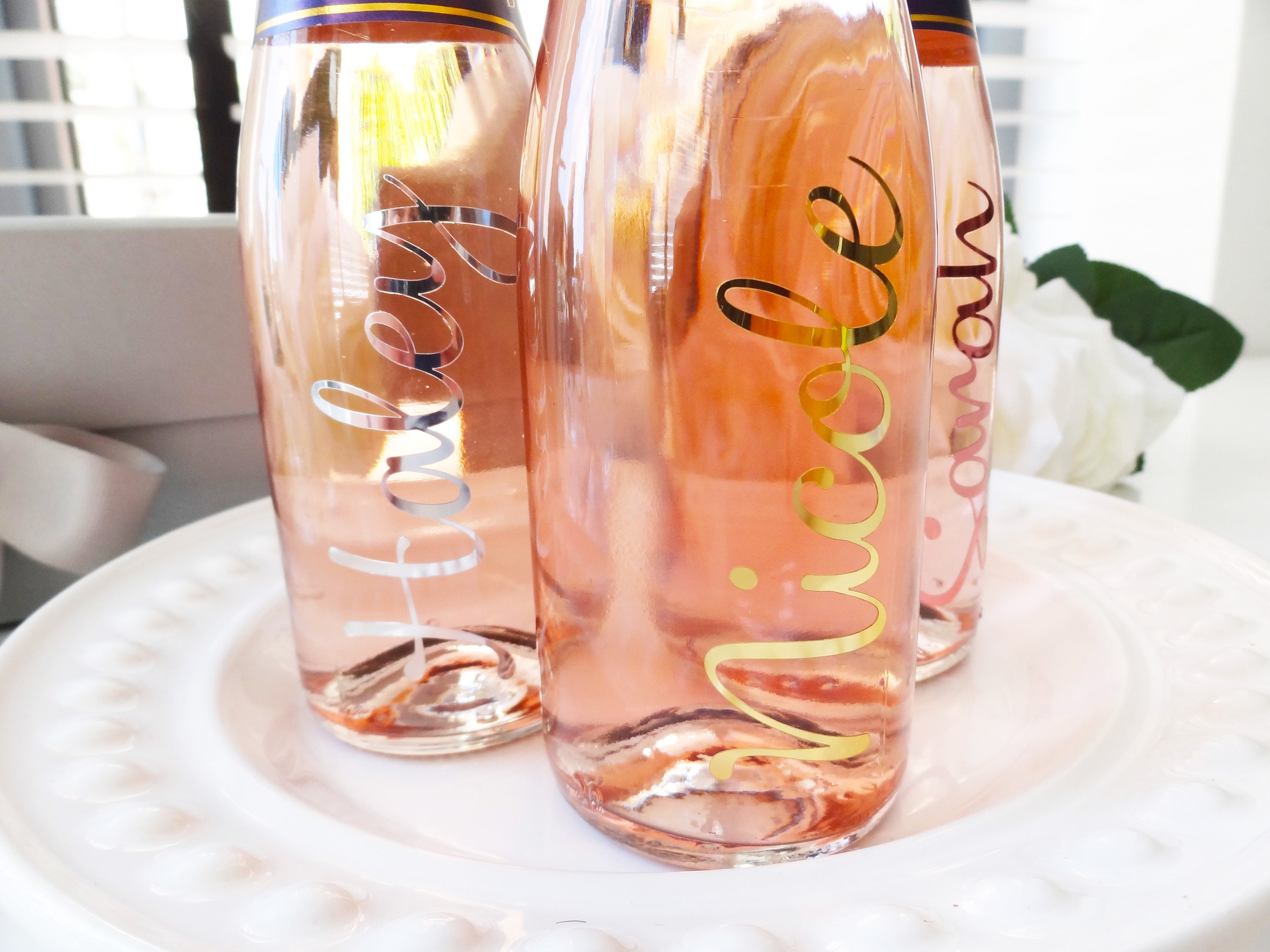 Personalised Vinyl Name Stickers Gift Box Decor Custom Glass | Etsy