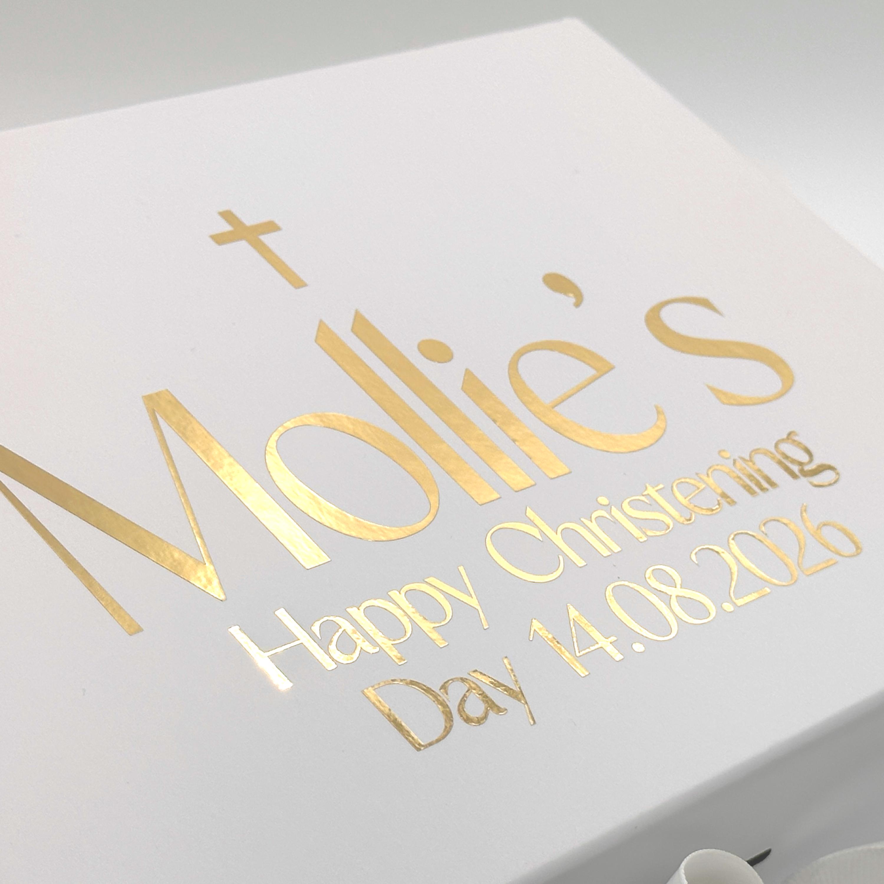 Personalized Baptism Gift Box: Christening Keepsake With Lid ...