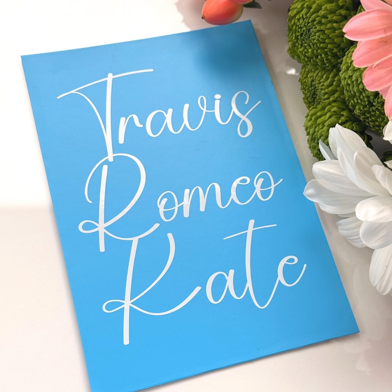 Wedding Favours Personalised Name Sticker - Custom Vinyl Decal ...