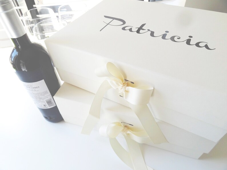 Large Personalised Gift Box With Magnetic Lid - Custom Wedding ...