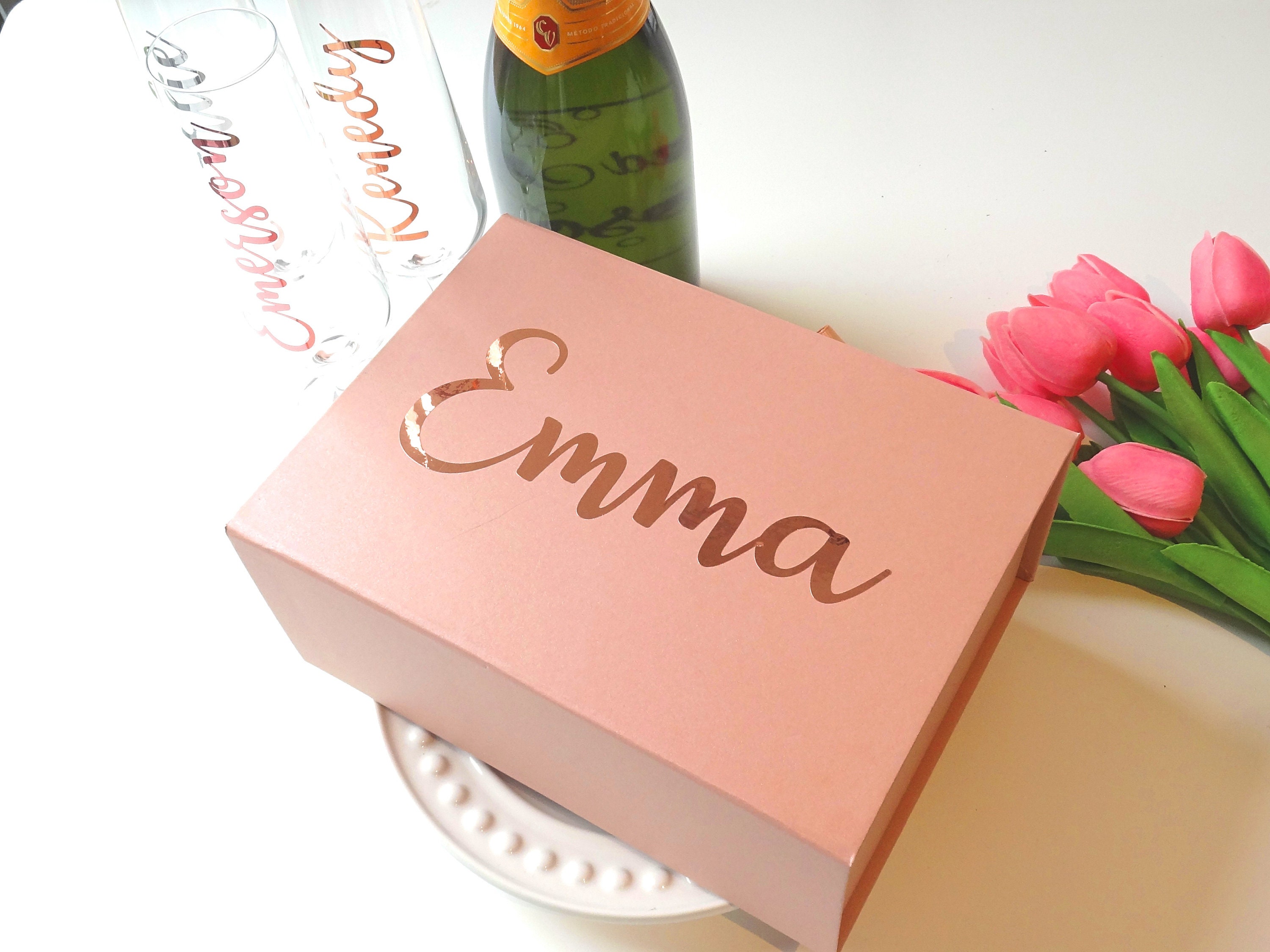Gift Box Stickers Wedding Name Decal Bridesmaid Proposal - Etsy