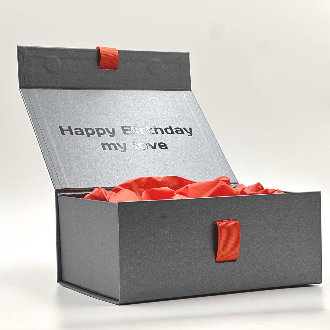Terracotta Gift Box, Happy Birthday, Luxury Packaging, Personalised ...