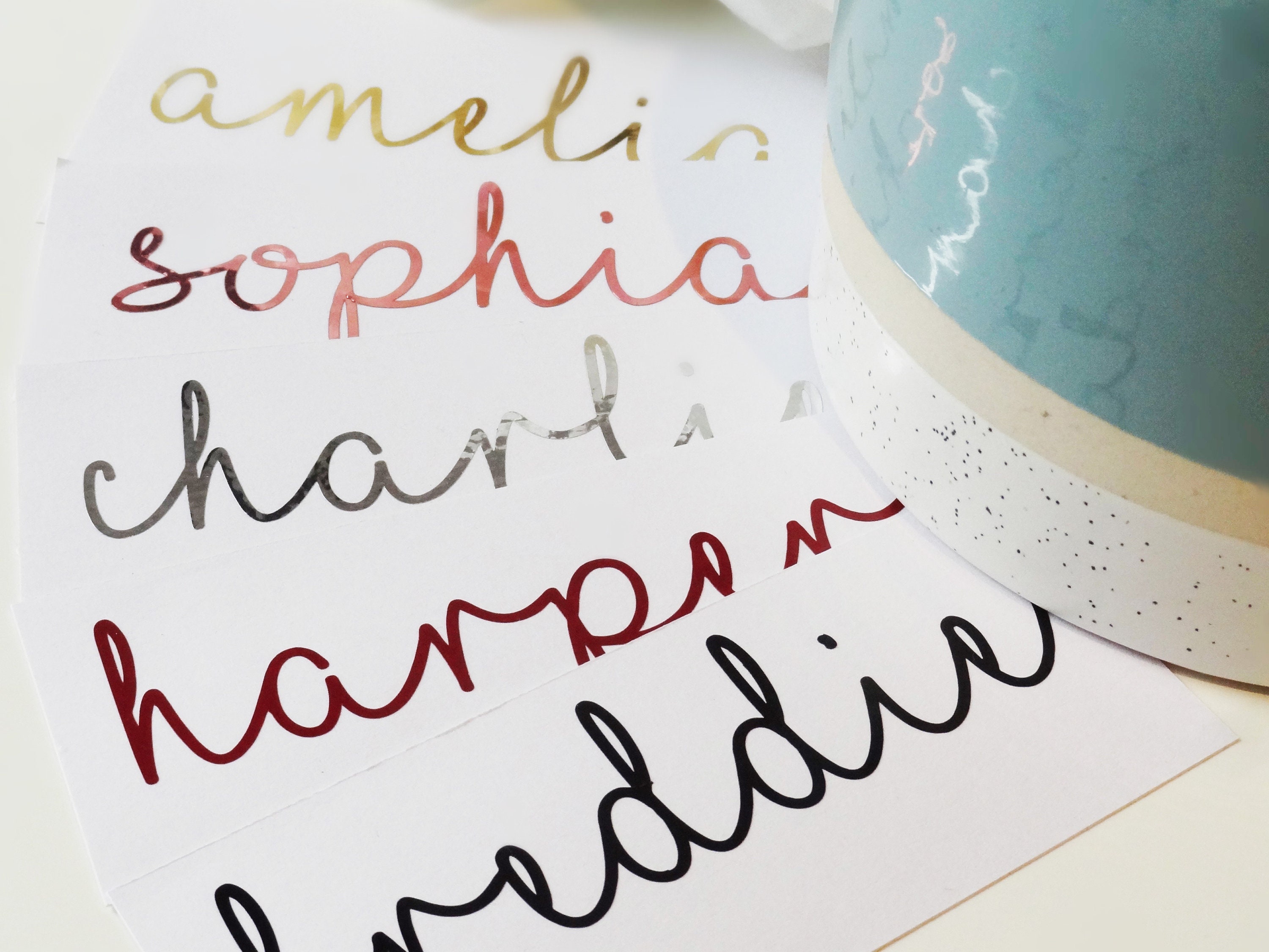 Name Vinyl Stickers Glass Decal Wedding Decor Hen Party | Etsy