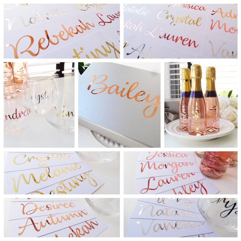 Personalised Vinyl Name Stickers Gift Box Decor Custom Glass - Etsy UK