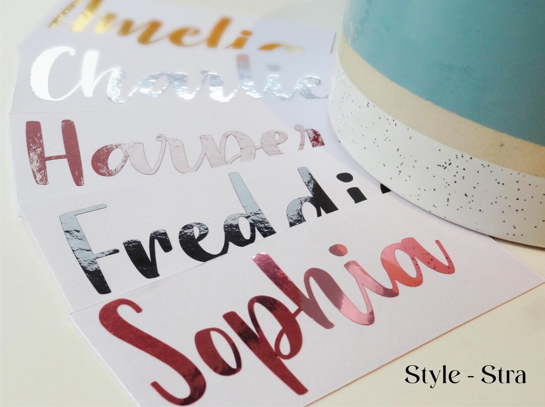 Name Vinyl Stickers, Glass Decal, Wedding Decor, Hen Party Favor ...