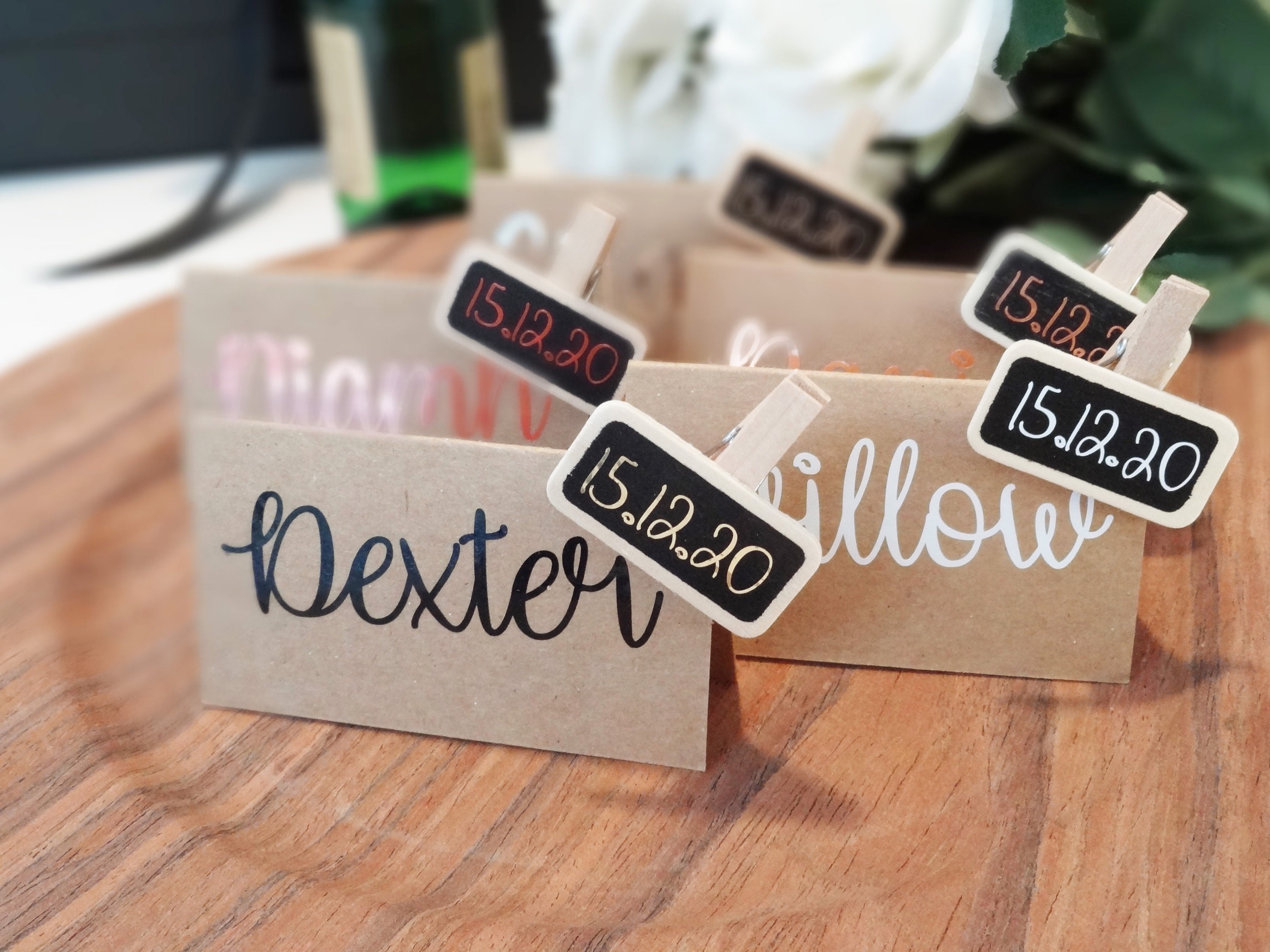 Table Setting Wedding Name Tag Wine Glass Decal Custom - Etsy UK