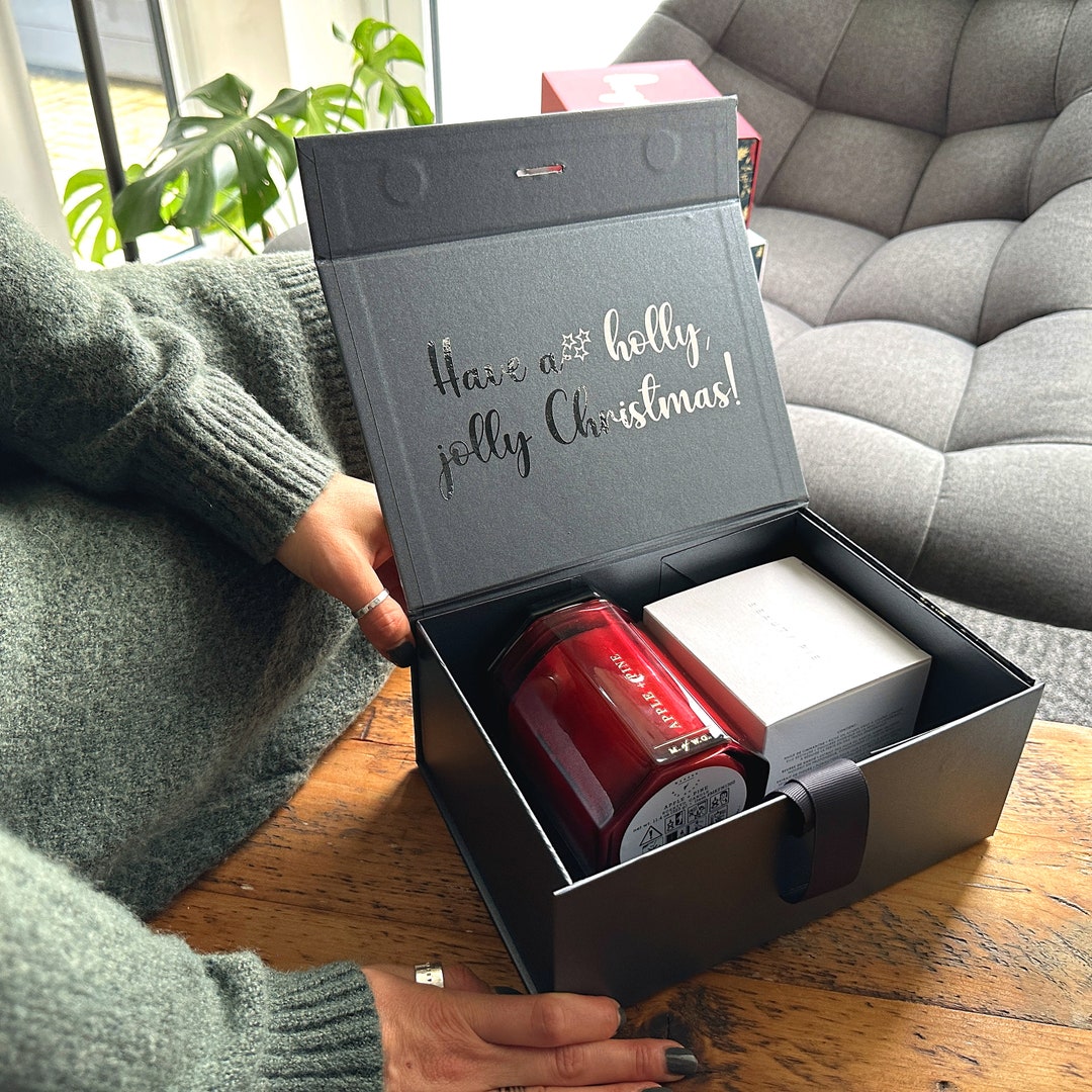 Gift Box With Lid, Personalized Christmas Gift Box, Happy Birthday Gift ...