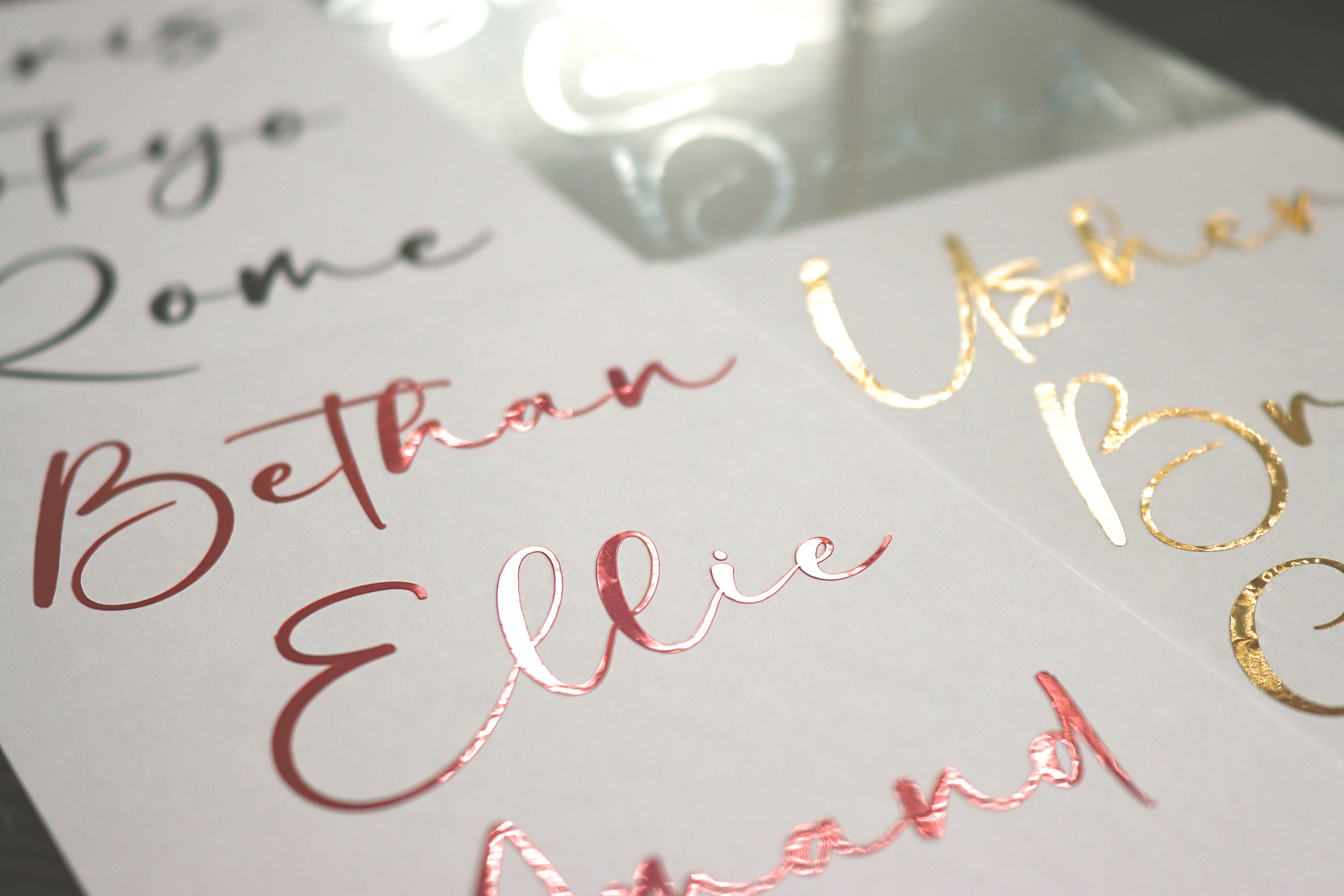 Vinyl Sticker Custom - Calligraphy Decals for Weddings, Gifts and ...
