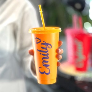 Cold Cup With Straw, Personalised Party Favours, Named Cups, Birthday ...