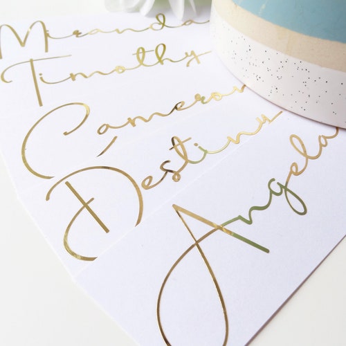 Handwritten Calligraphy Custom Vinyl Sticker Name Decal - Etsy