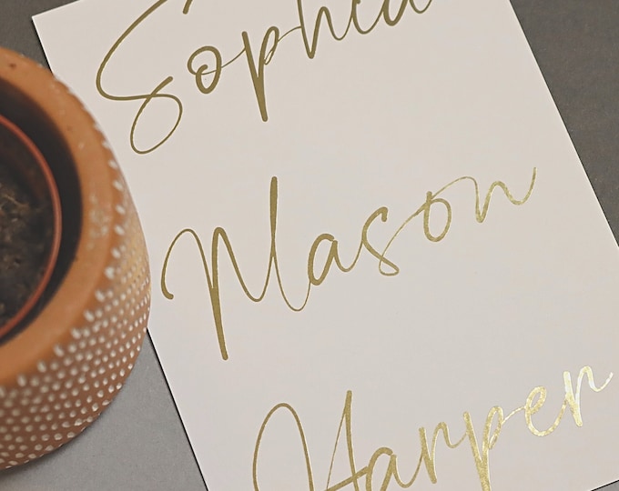 Handwritten Script Heart Name Decal, Wedding Favors, Bridesmaid ...