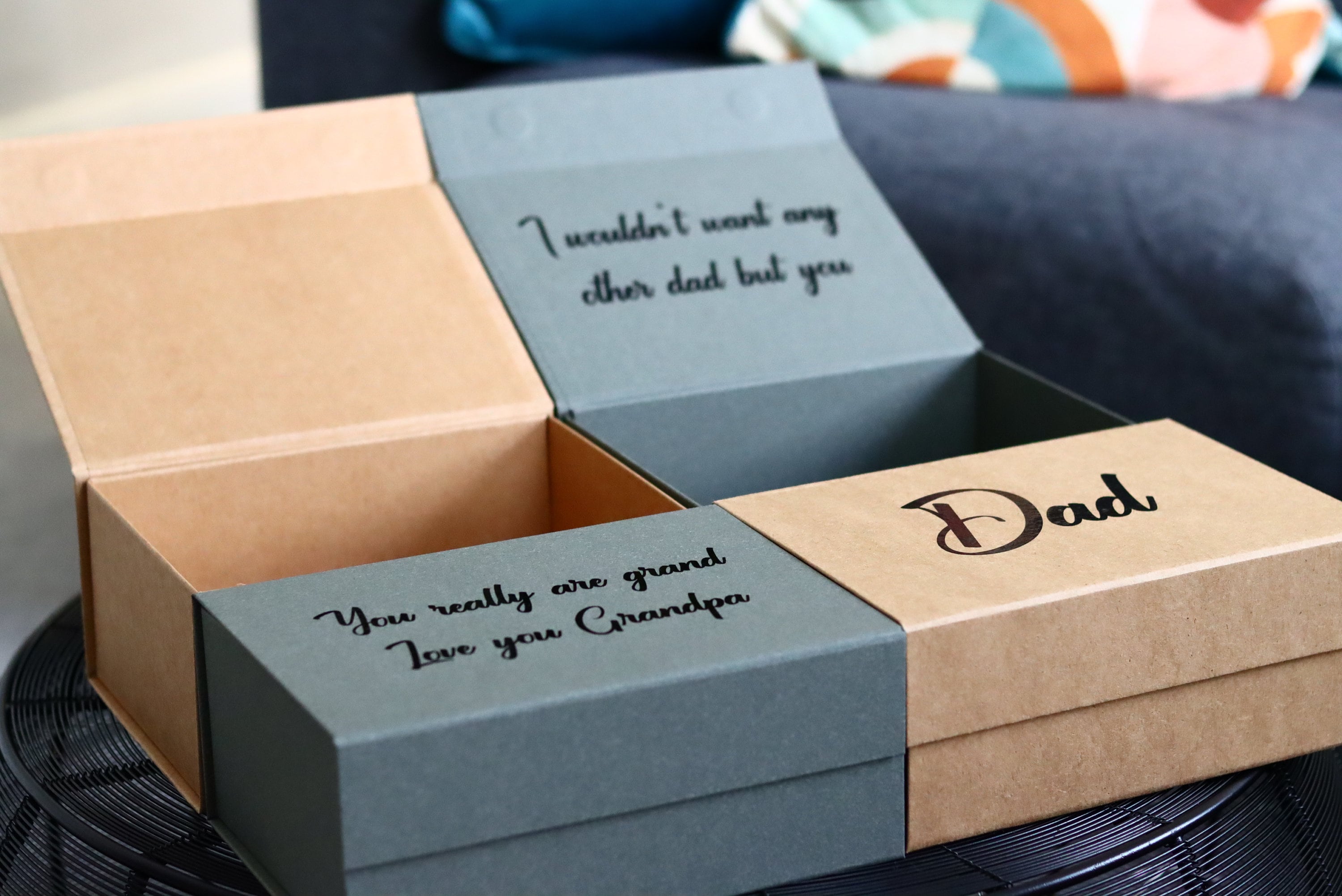 Gift Box Fathers Day Any Text Gift Idea For Dad Custom Gift | Etsy