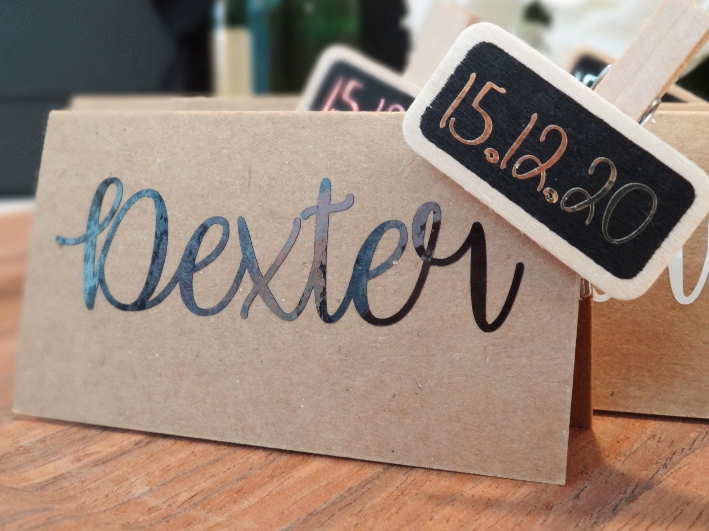 Name Tag Wedding Favor Table Decoration Bauble - Etsy UK