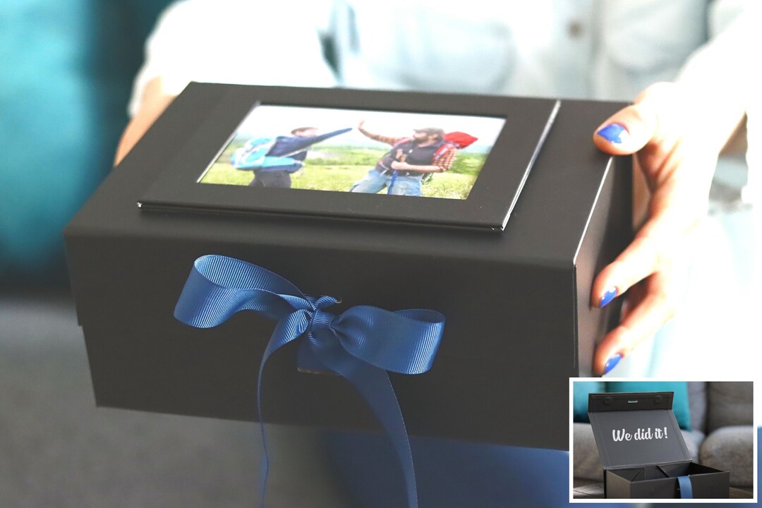 Photo Frame Gift Box, Personalized, Gift Box With Message, Gift for Him ...