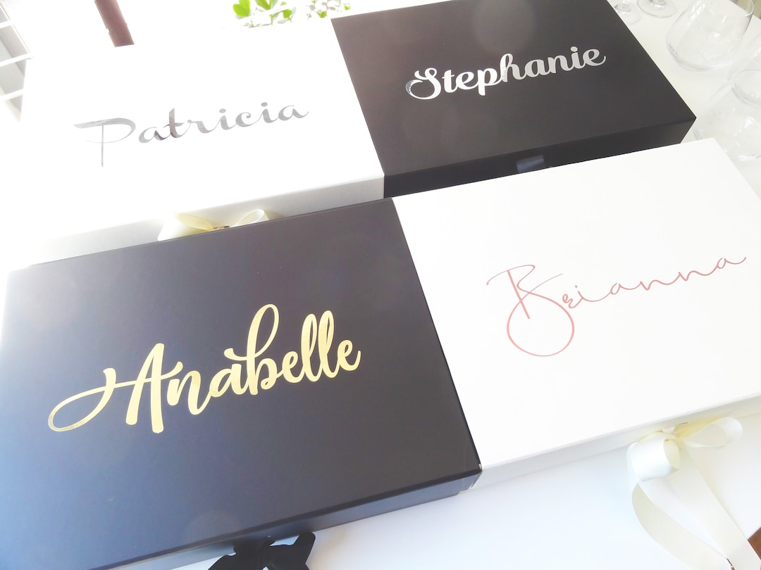 Large Personalised Gift Box With Magnetic Lid - Custom Wedding ...