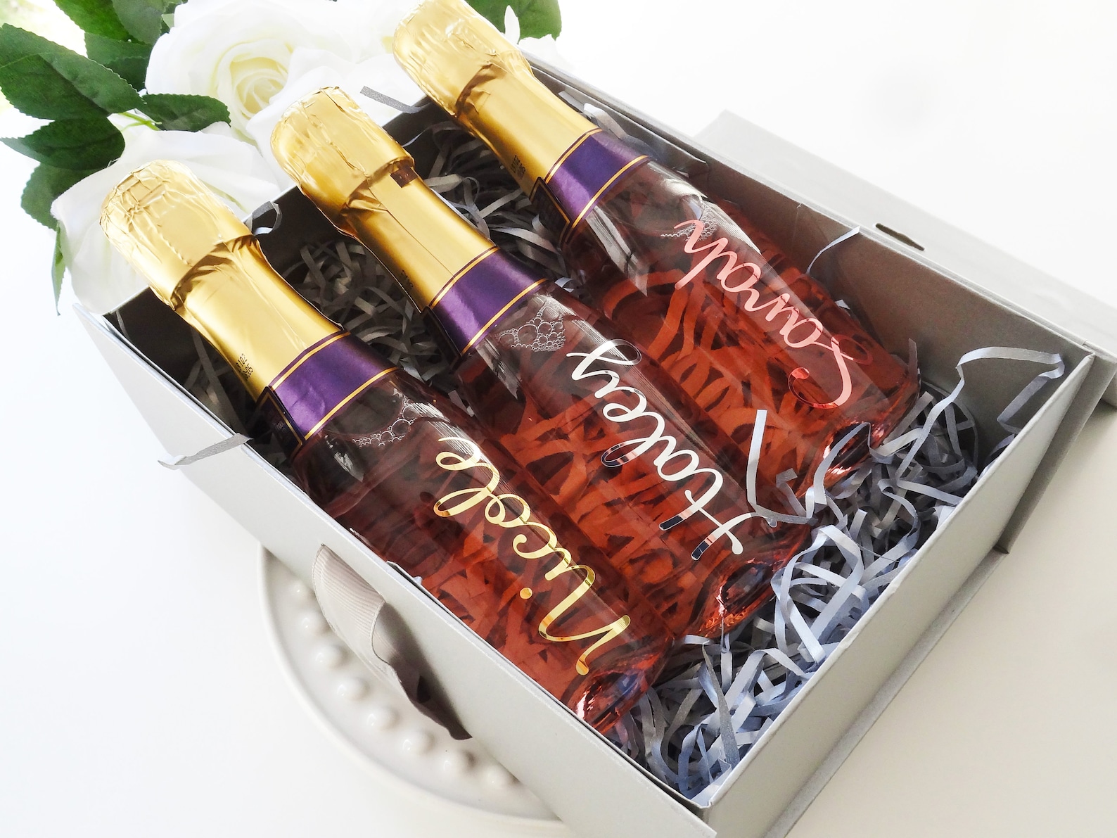 Personalised Vinyl Name Stickers Gift Box Decor Custom Glass | Etsy