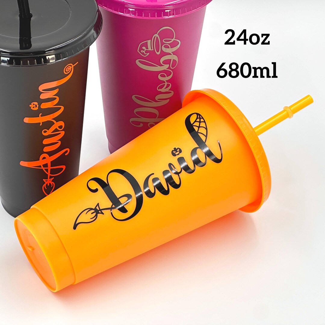 Cups With Names for Halloween Party - Personalised Party Supplies - Etsy