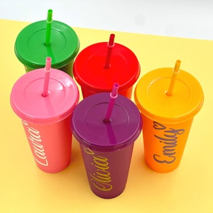 Cold Cup With Straw, Personalised Party Favours, Named Cups, Birthday ...