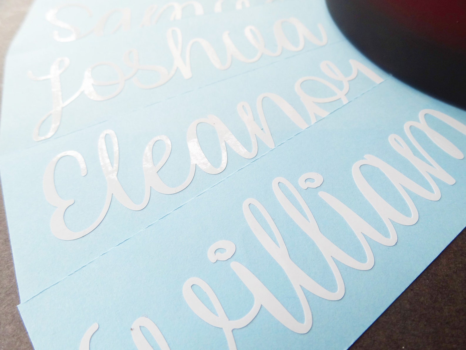 Hand Lettering Vinyl Stickers Name Tags Wedding Decor - Etsy