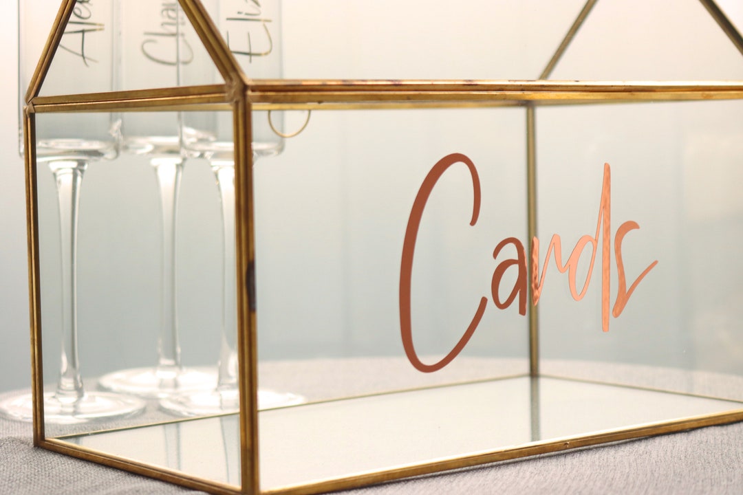 Wedding Cards Vinyl Sticker, Glass Name Tags, Favors Wedding ...