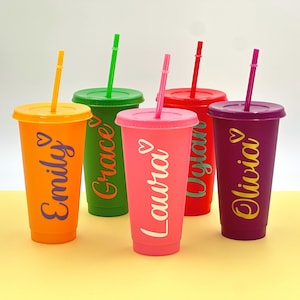 Cold Cup With Straw, Personalised Party Favours, Named Cups, Birthday ...
