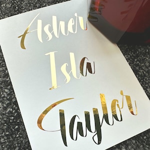 Gift Box Sticker Wine Glass Decal Vinyl Name Labels - Etsy