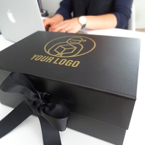 Custom Logo Gift Box: Personalized Business Packaging - Etsy