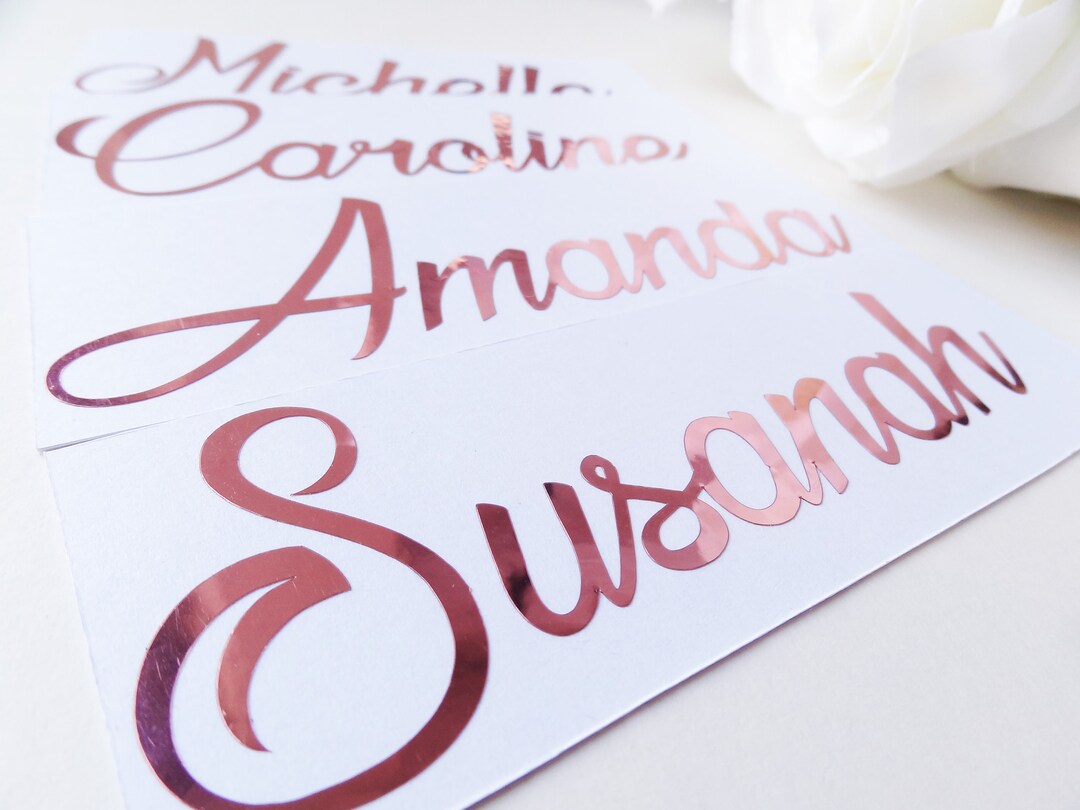 Vinyl Name Labels, Cards and Gift Decal, Custom Stickers, Wedding Decor ...
