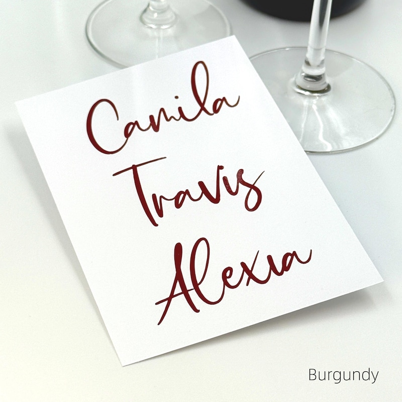 Burgundy Name Stickers - Etsy UK