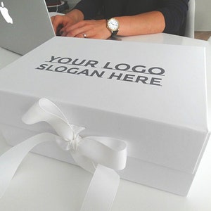 Gift Box for Business, Logo Gift Box, Gift Box With Lid, Personalised ...