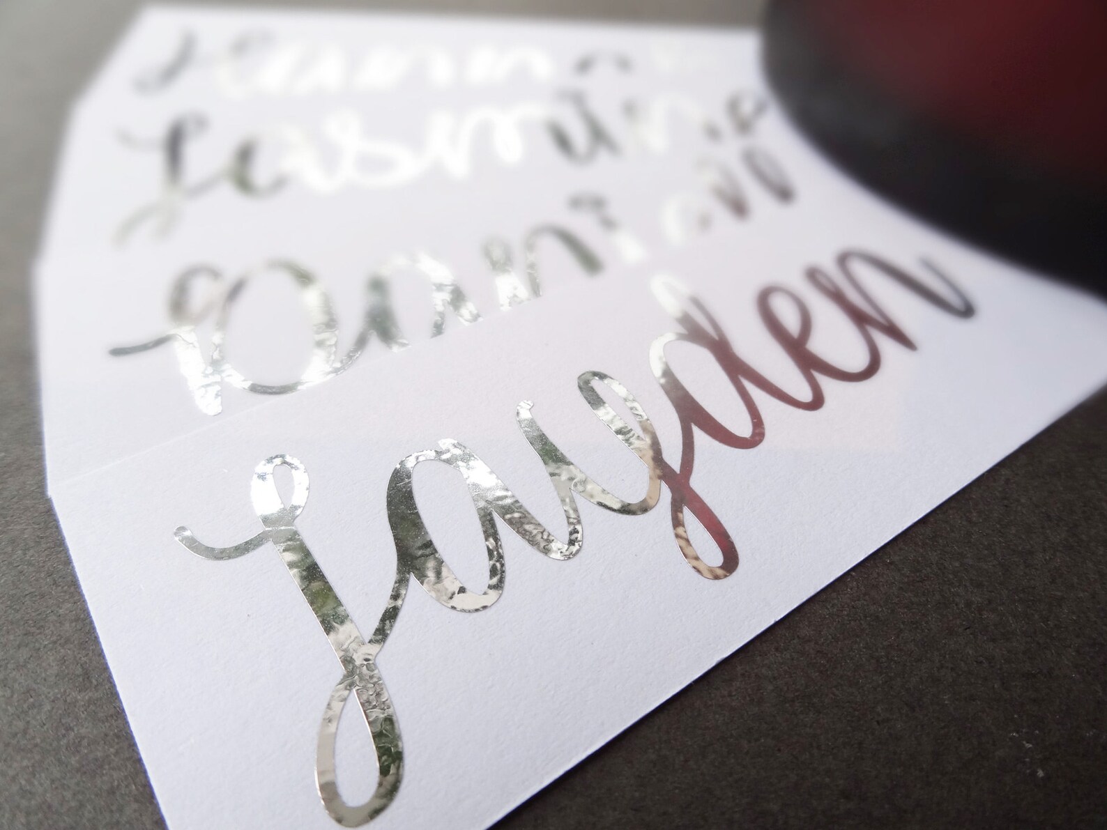 Hand Lettering Vinyl Stickers Name Tags Wedding Decor - Etsy