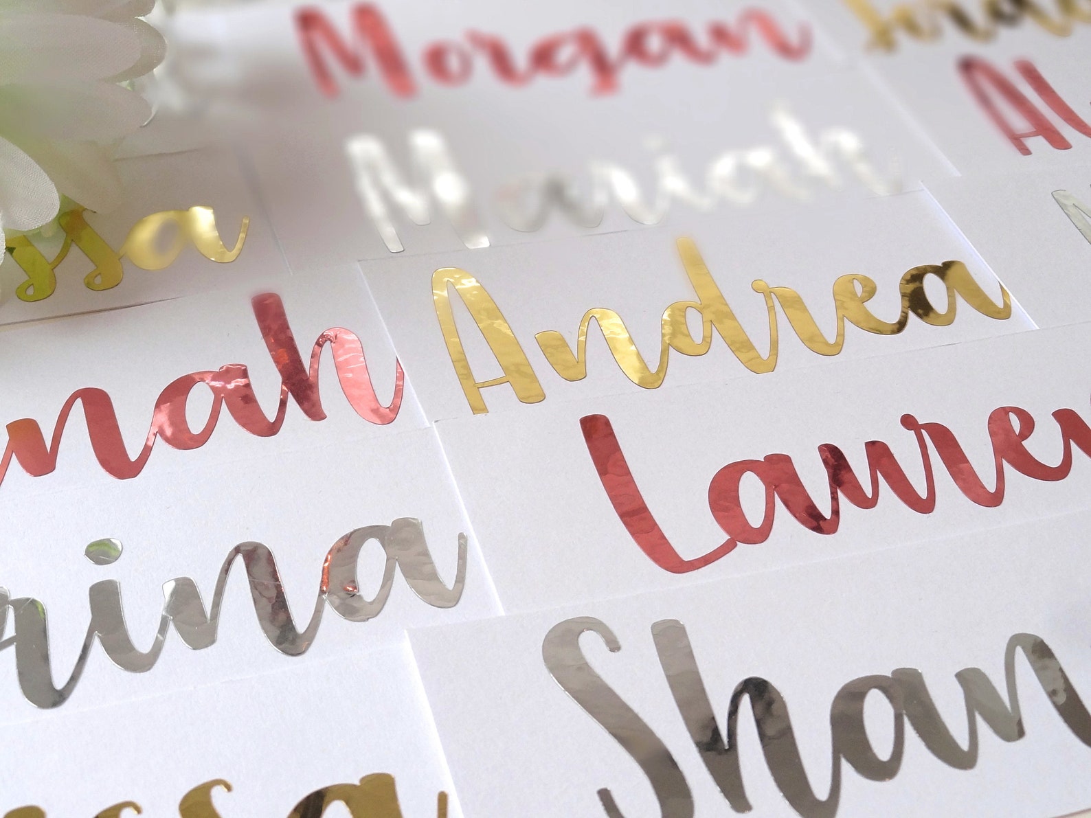 Custom Name Vinyl Decal Name Stickers Wedding Decor | Etsy
