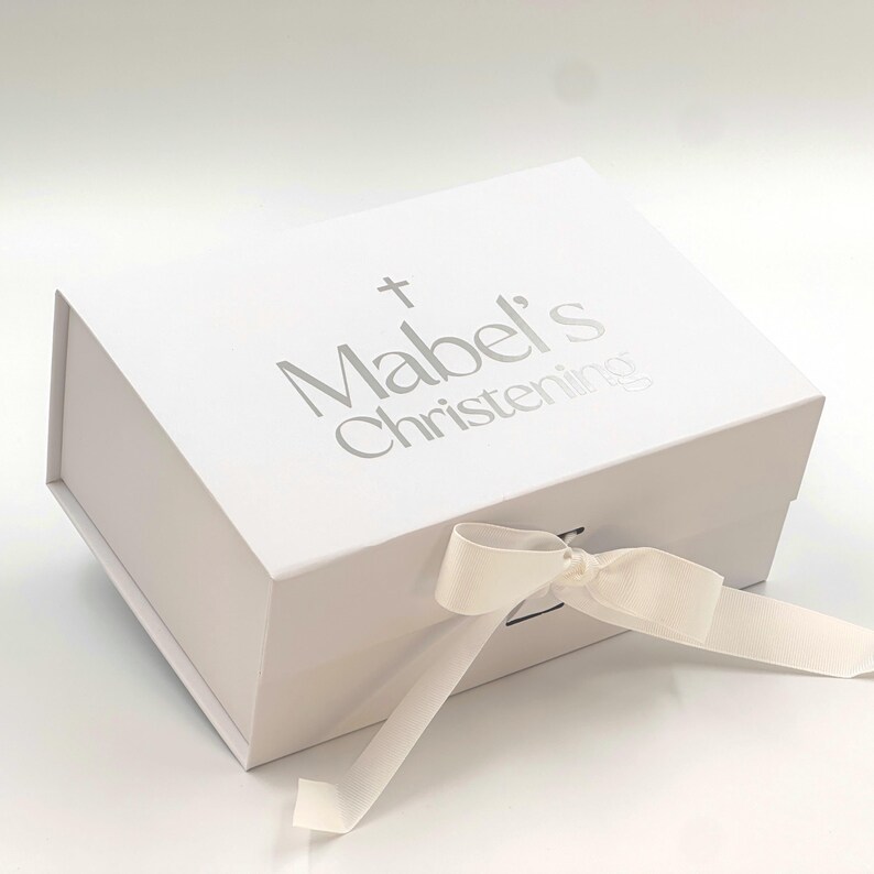 Personalized Baptism Gift Box: Christening Keepsake With Lid ...