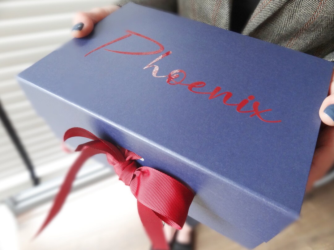 Gift Box With Name, Personalised Gift, Custom Gift Box, Wedding Favour ...