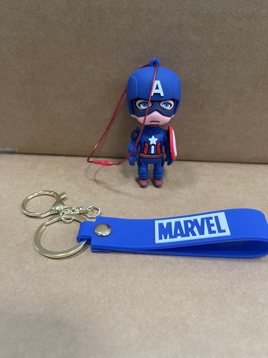 Captain America Marvel Ornament / Keychain. Ornament Loop and Keychain ...