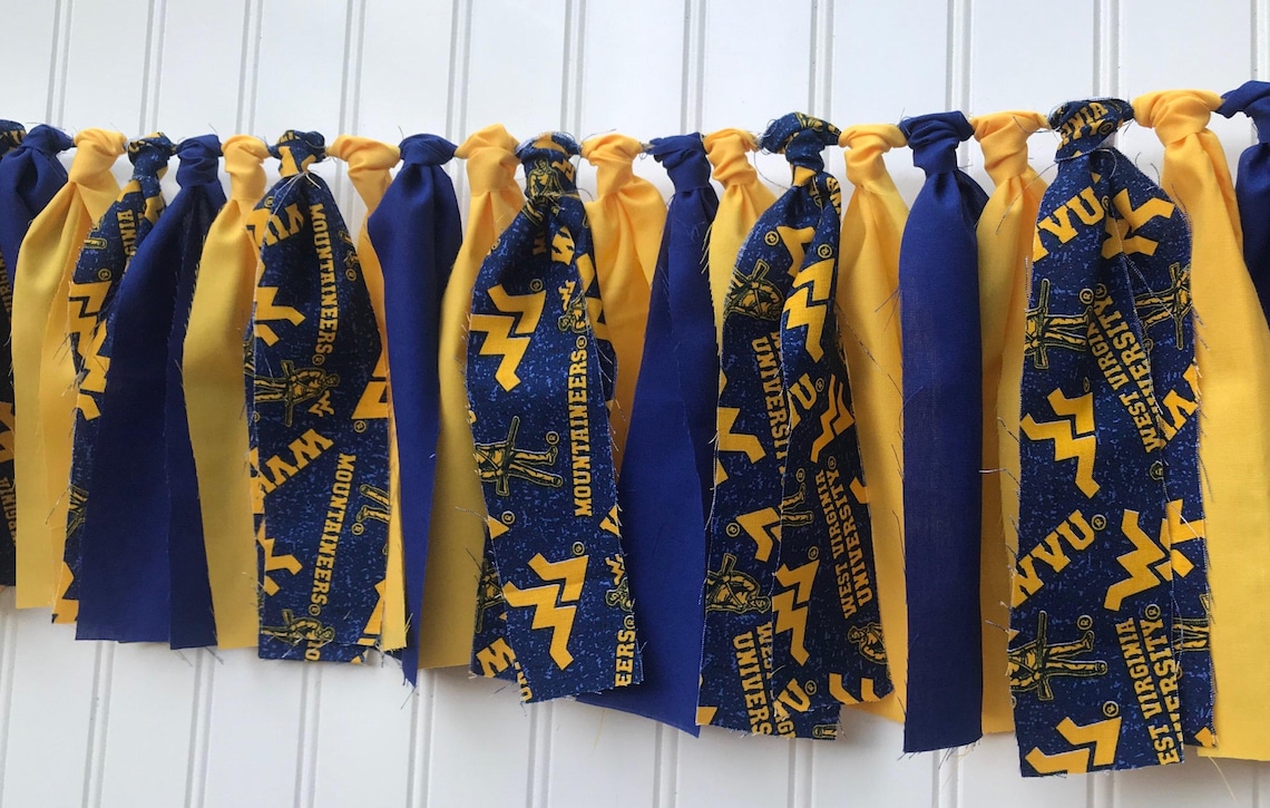 WVU Tailgate Banner West Virginia University WVU Mantle - Etsy