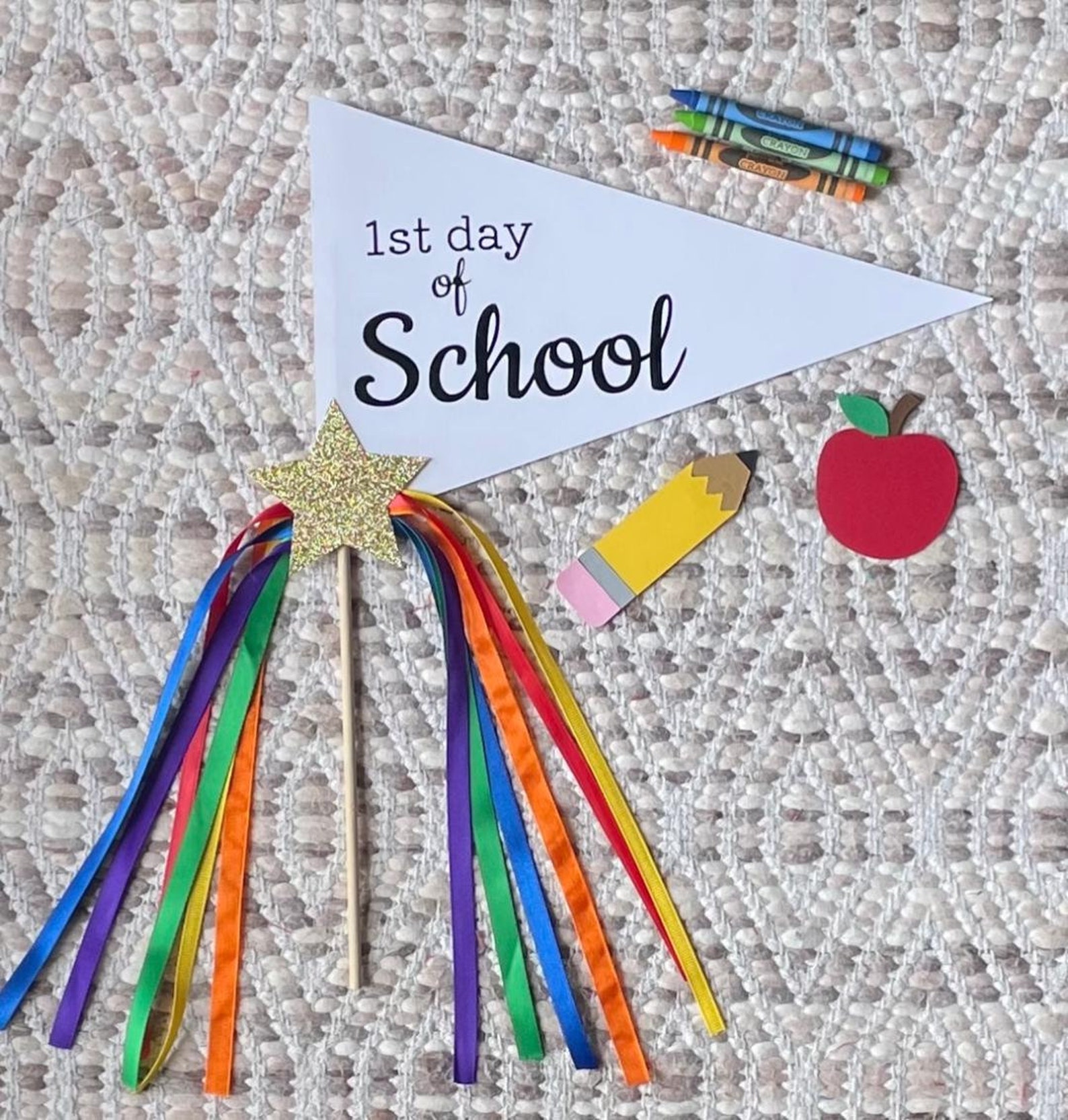 1st Day of School Pennant, First Day of School Flag, 2024 Back to ...