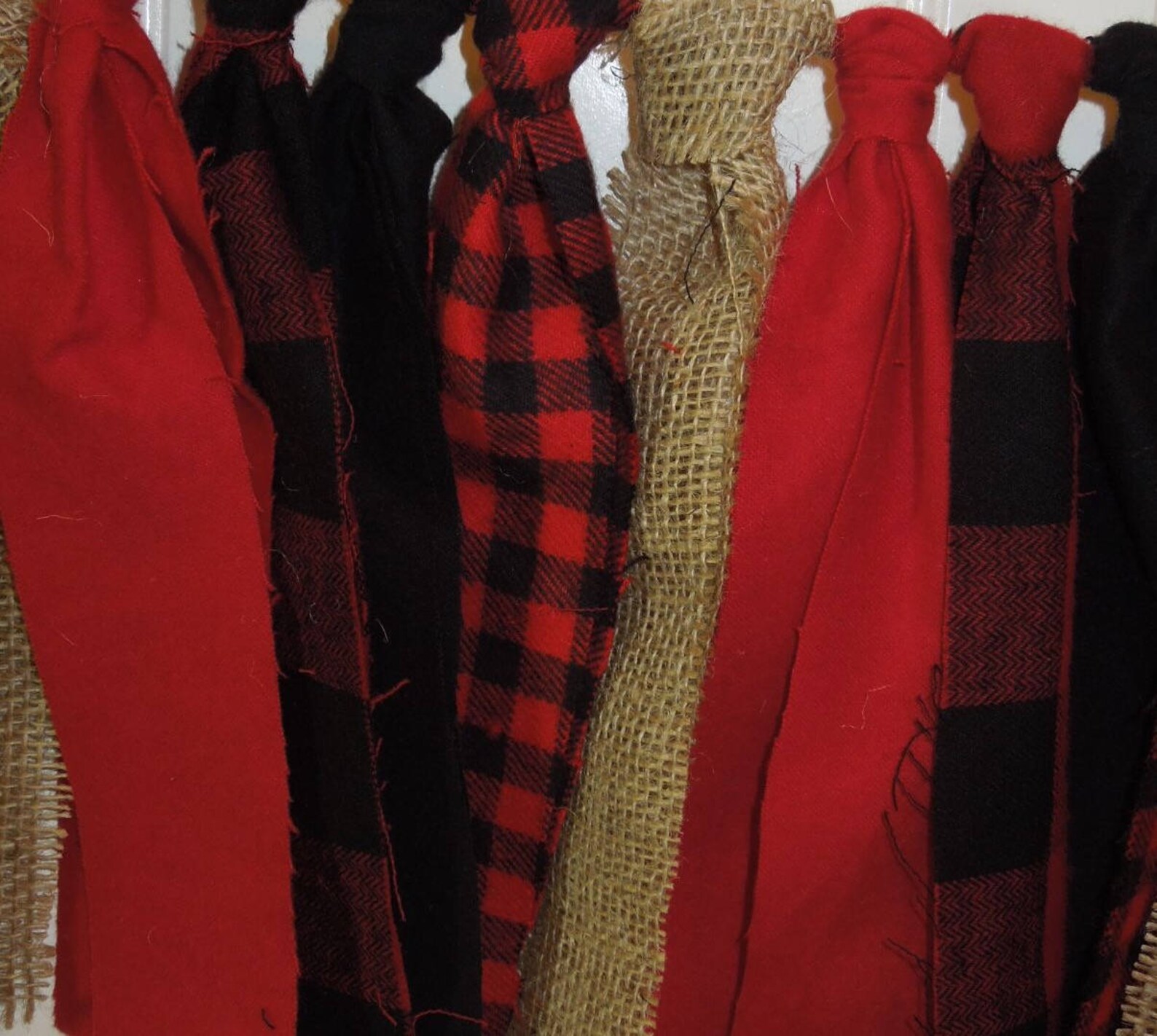 Buffalo Plaid Banner Black and Red Scrappy Banner Woodland | Etsy