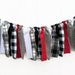 Buffalo Plaid Banner Black Red and White Scrappy Banner - Etsy