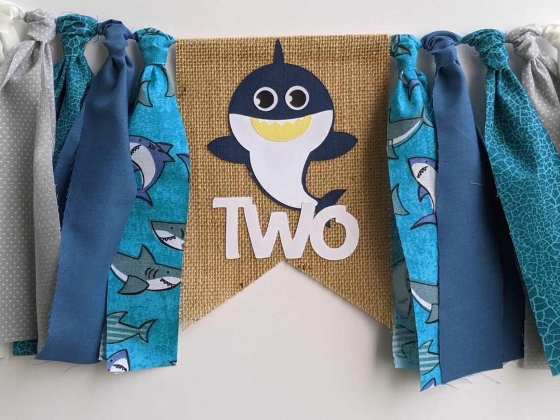 Little Shark Banner, Little Shark Decoration, Little Shark High Chair ...