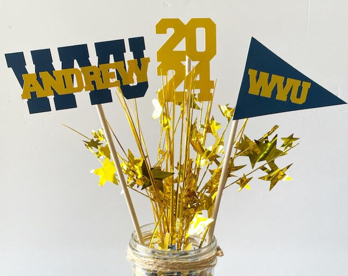 Graduation Centerpiece Sticks/class of 2025/college Bound ...